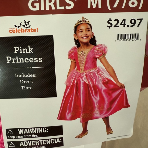 Way To Celebrate | Costumes | Pink Princess And Tiara Dress Up ...